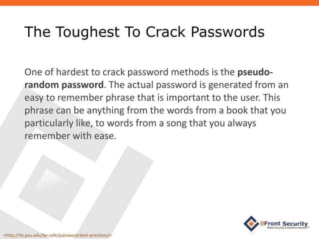 Best Practices for Password Creation | PPTX