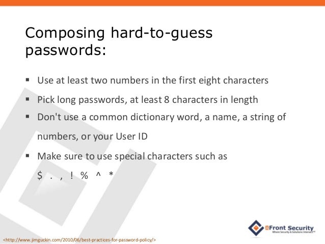 Best Practices for Password Creation