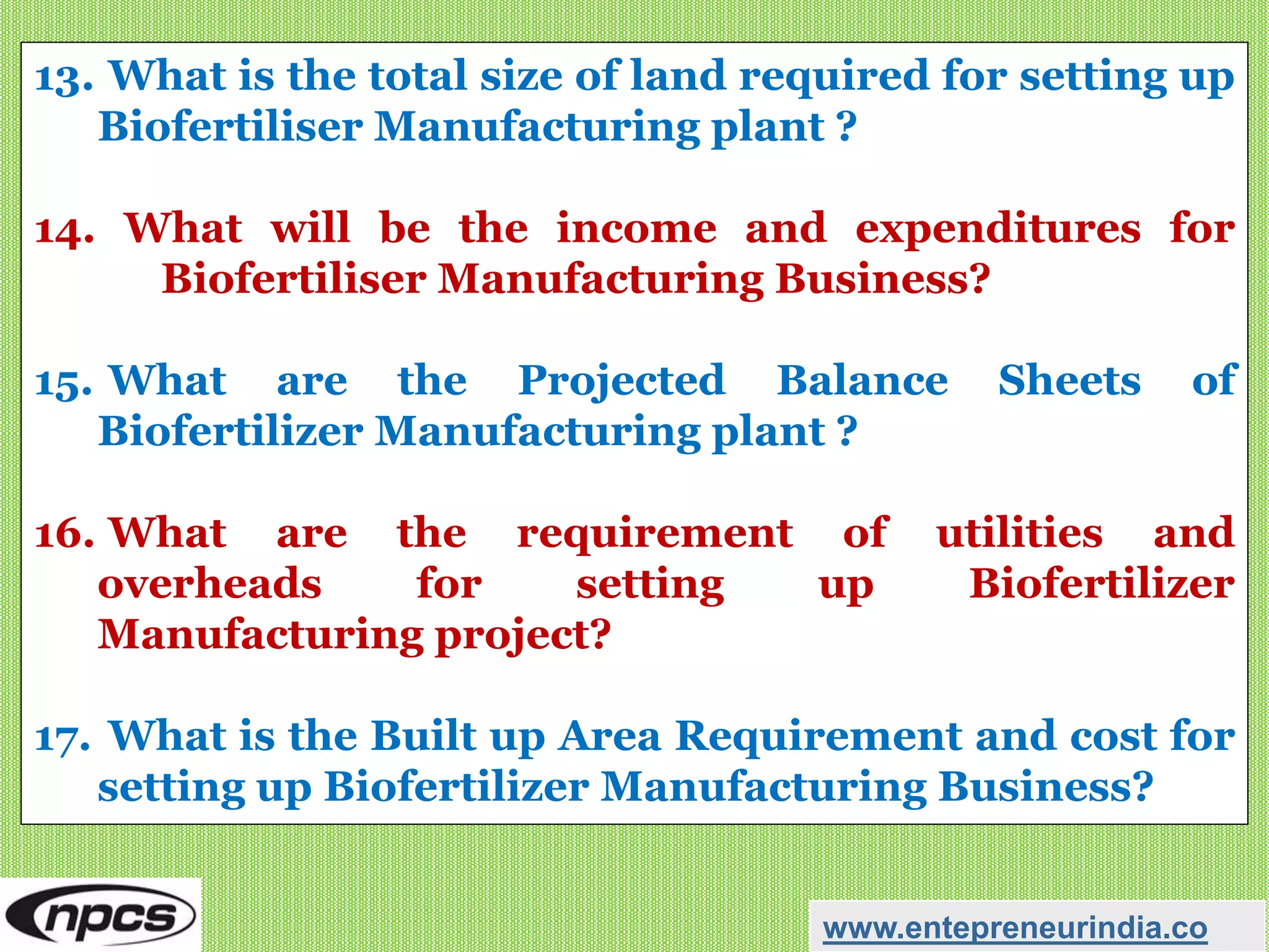 Biofertilizer Manufacturing Business. How to Start Biofertiliser ...