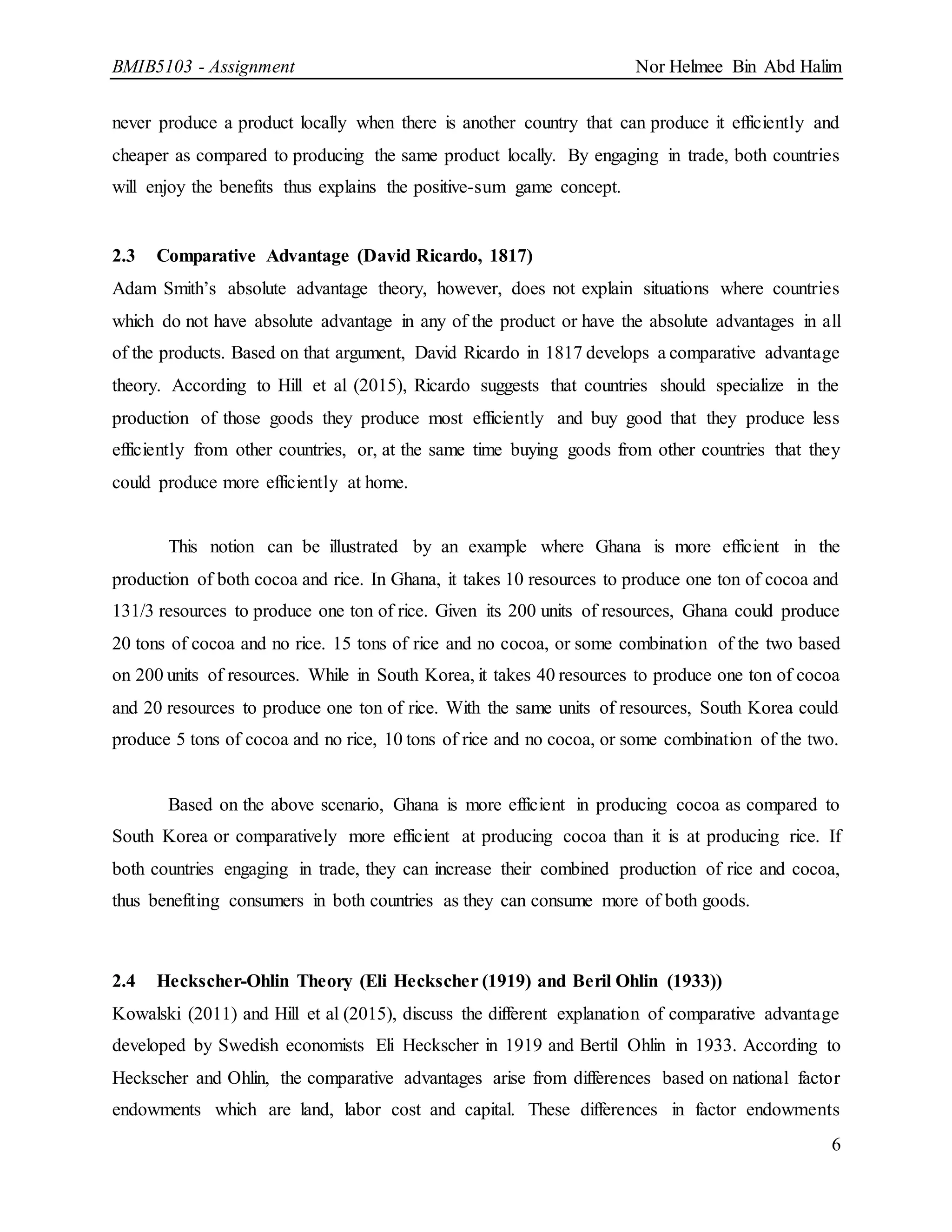 Classical country-based trade theories and Modern Firm-based trade ...