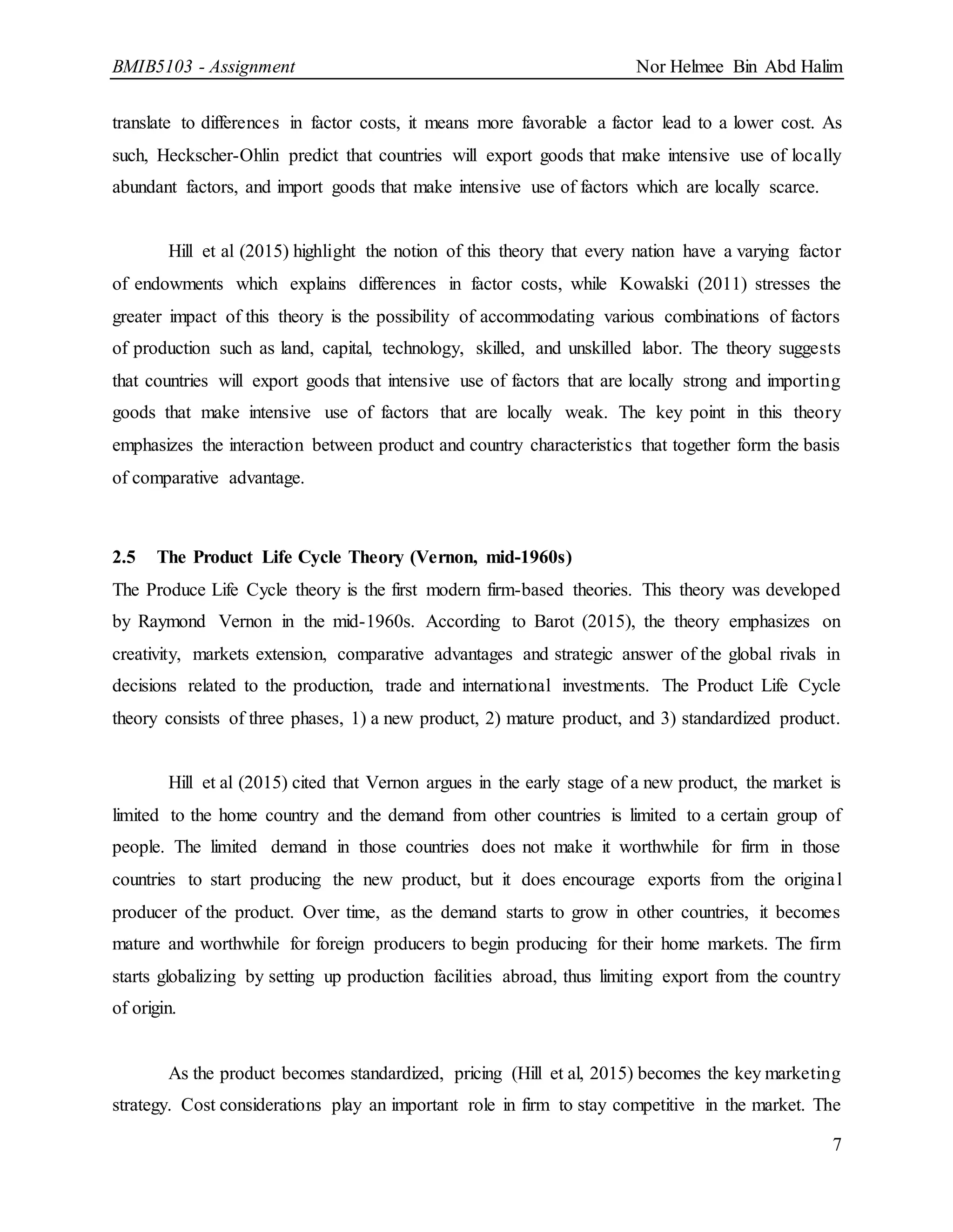 Classical country-based trade theories and Modern Firm-based trade ...