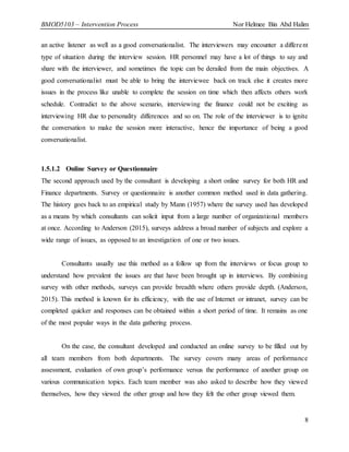 Organizational Development, OD, Intervention Process (from a case study ...
