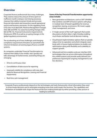 The CFO's Guide to Financial Transformation | PDF