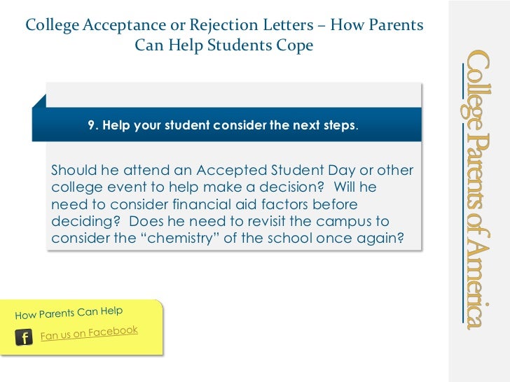 College Acceptance or Rejection Letter- Ten Ways Parents Can Help Stu…