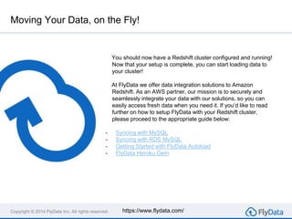 Create an Amazon Redshift Cluster with FlyData! | PPT