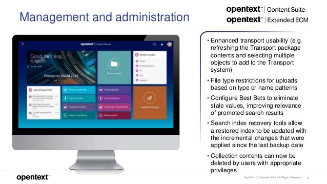 Opentext Content Suite Platform And Opentext Extended Ecm Whats New…