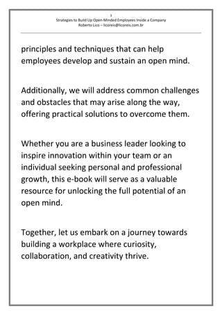 Strategies to Build Up Open-Minded Employees Inside a Company | PDF