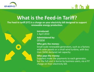 Energy Prices Explained: What are Feed-in Tariffs and the Renewables ...