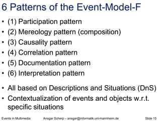 Events in Multimedia - Theory, Model, Application | PPTX
