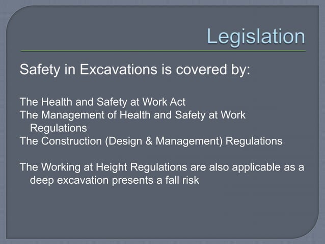 Construction Excavation Health and Safety Toolbox Talk | PPTX | Geology ...