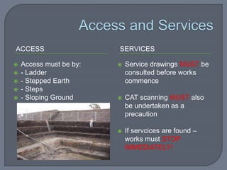 Construction Excavation Health and Safety Toolbox Talk | PPTX