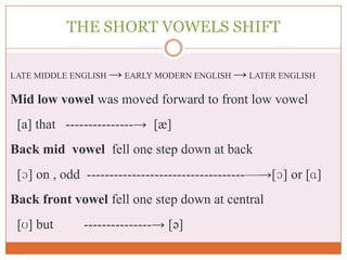 The Great Vowel Shift by Atula Ahuja | PPTX