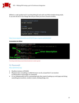 Front End performance as a Continuous Integration - Part1 | PDF | Web Development | Internet