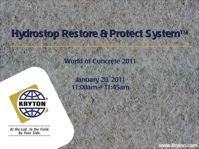 Hydrostop: Restore and Protect System | PPT