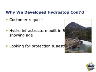 Hydrostop: Restore and Protect System | PPT