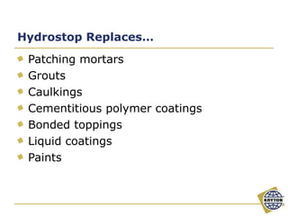 Hydrostop: Restore and Protect System | PPT