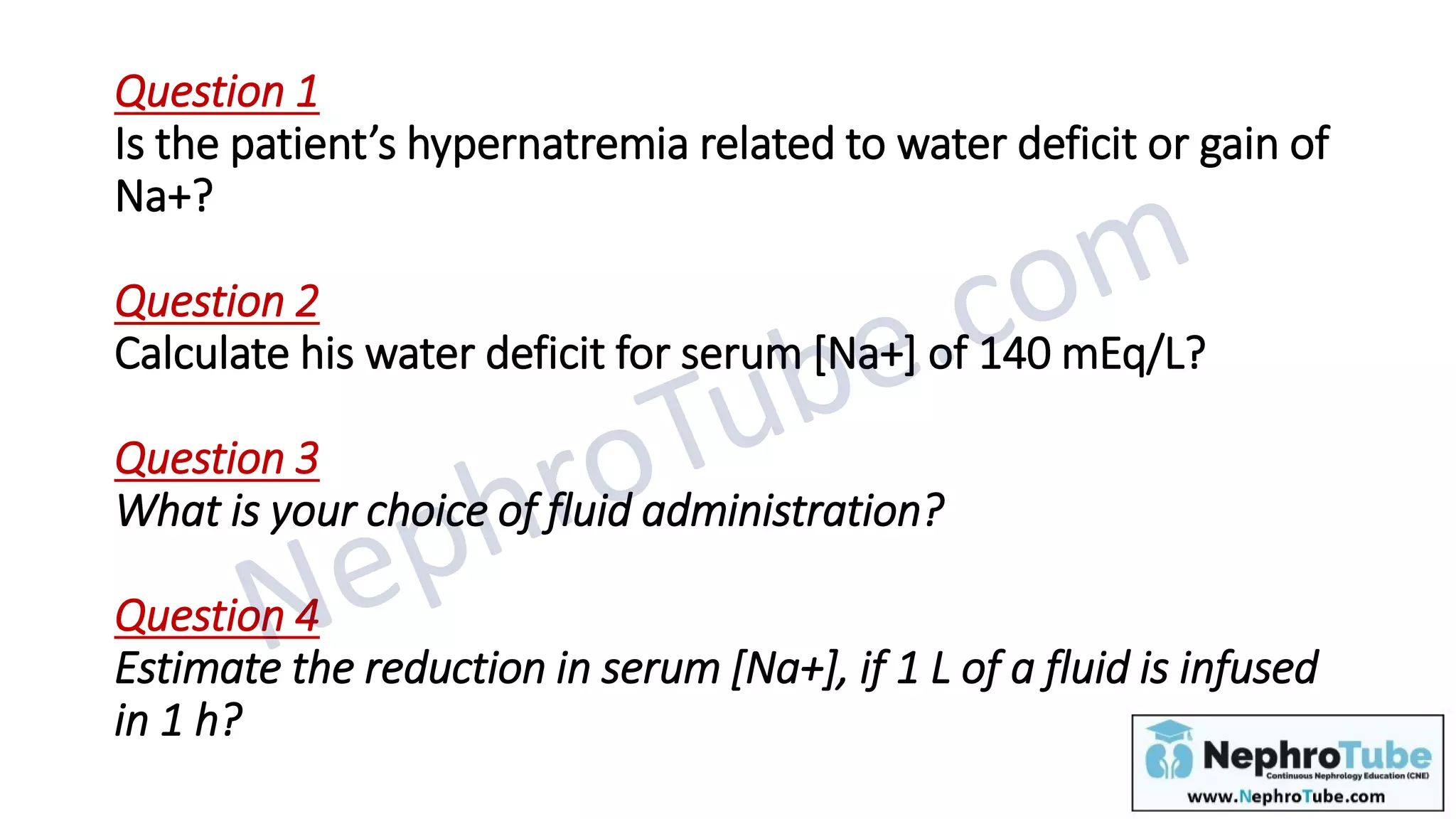 Hypernatremia (Practical Approach) - Dr. Gawad | PDF