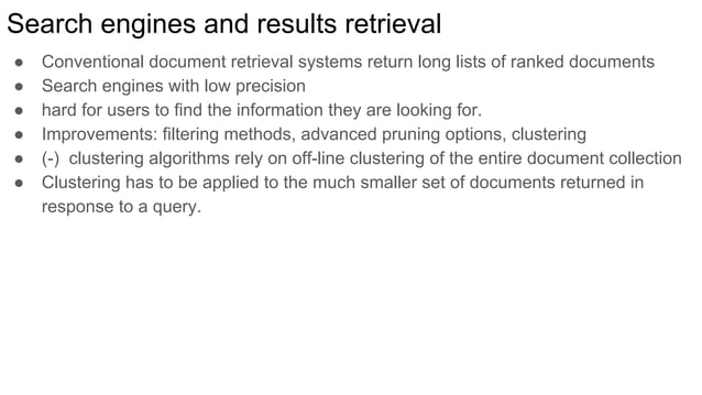 Incremental Clustering In Search Engines Ppt