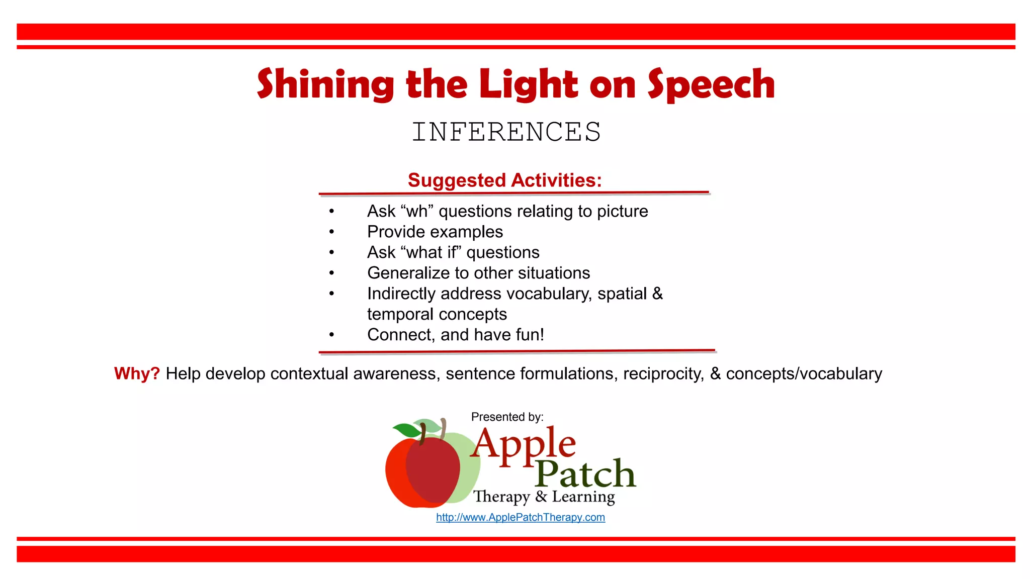 Speech & Language Therapy - Inference | PDF