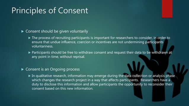 Informed consent in qualitative research - EDRD 6000 | PPT