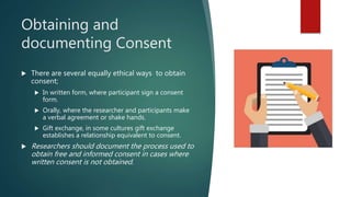 Informed consent in qualitative research - EDRD 6000 | PPTX