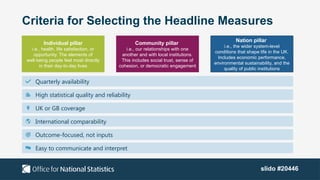 Introducing the UK headline measures of national well-being | PPTX