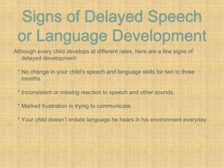 Slide share *language development* | PPT