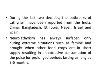 Lathyrus sativus - a path to Neurolathyrism | PPTX