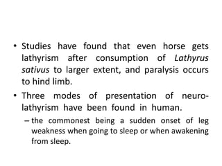 Stages Of Lathyrism