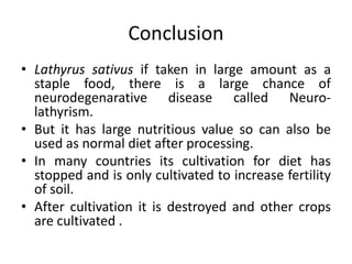 Stages Of Lathyrism