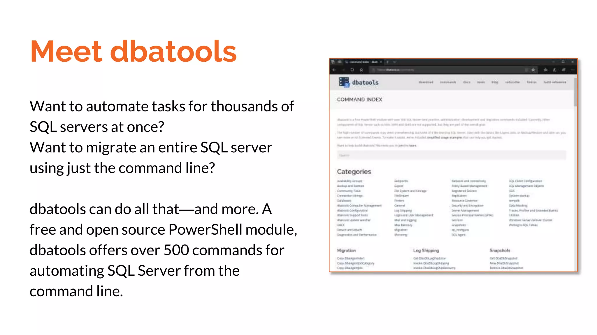 Learn Dbatools In A Month Of Lunches Ppt