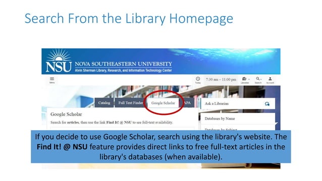 Library vs Google | PPT