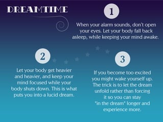 Lucid Dreaming Steps