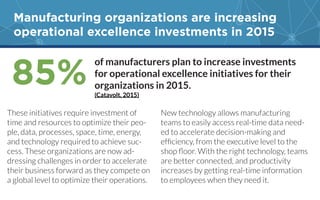 Accelerating Operational Excellence in 2015: Optimize Manufacturing ...