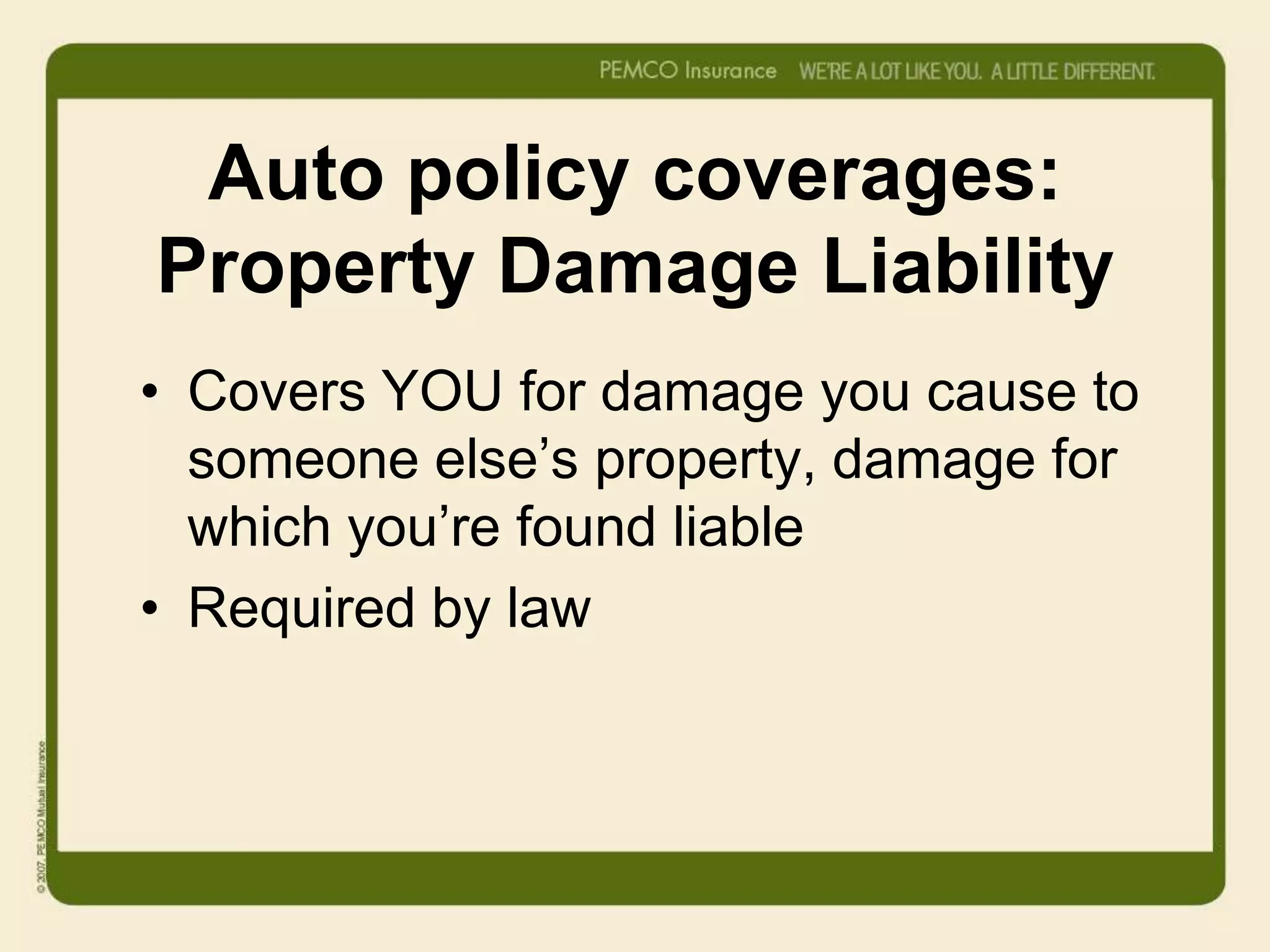 Auto insurance basics (abbreviated) | PPTX