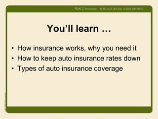 Auto insurance basics (abbreviated) | PPTX