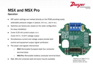 Series MSX and MSX Pro Magnesense® Differential Pressure Transmitters | PDF