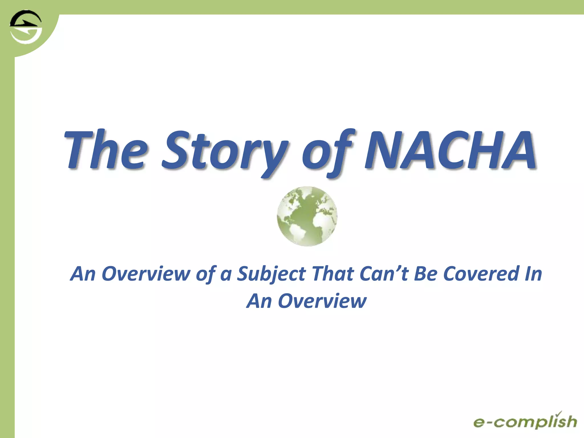 NACHA Compliance | PPTX