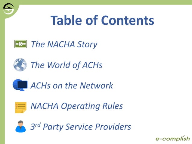 NACHA Compliance | PPT