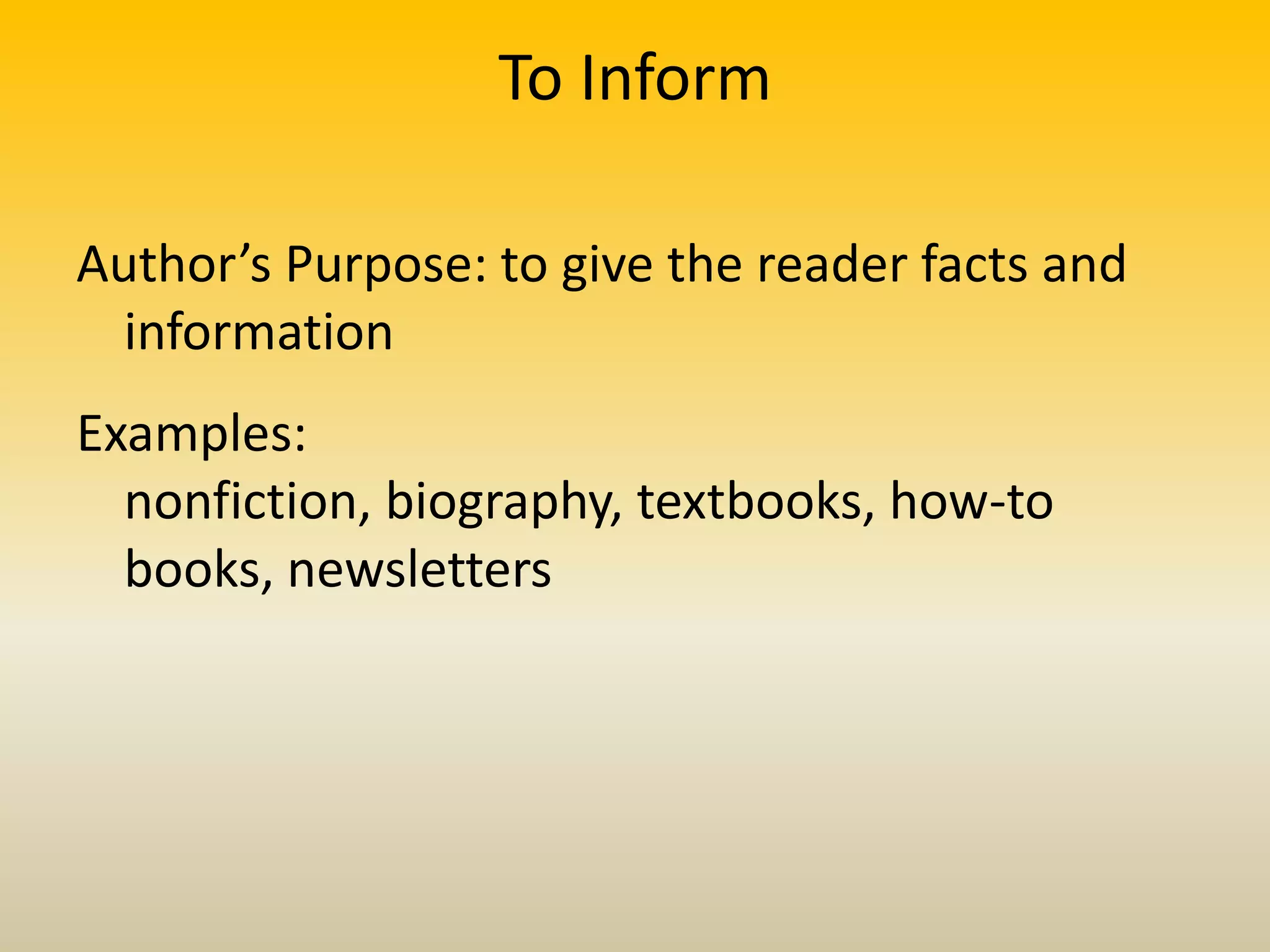 4th Grade - Author's Purpose | PPTX