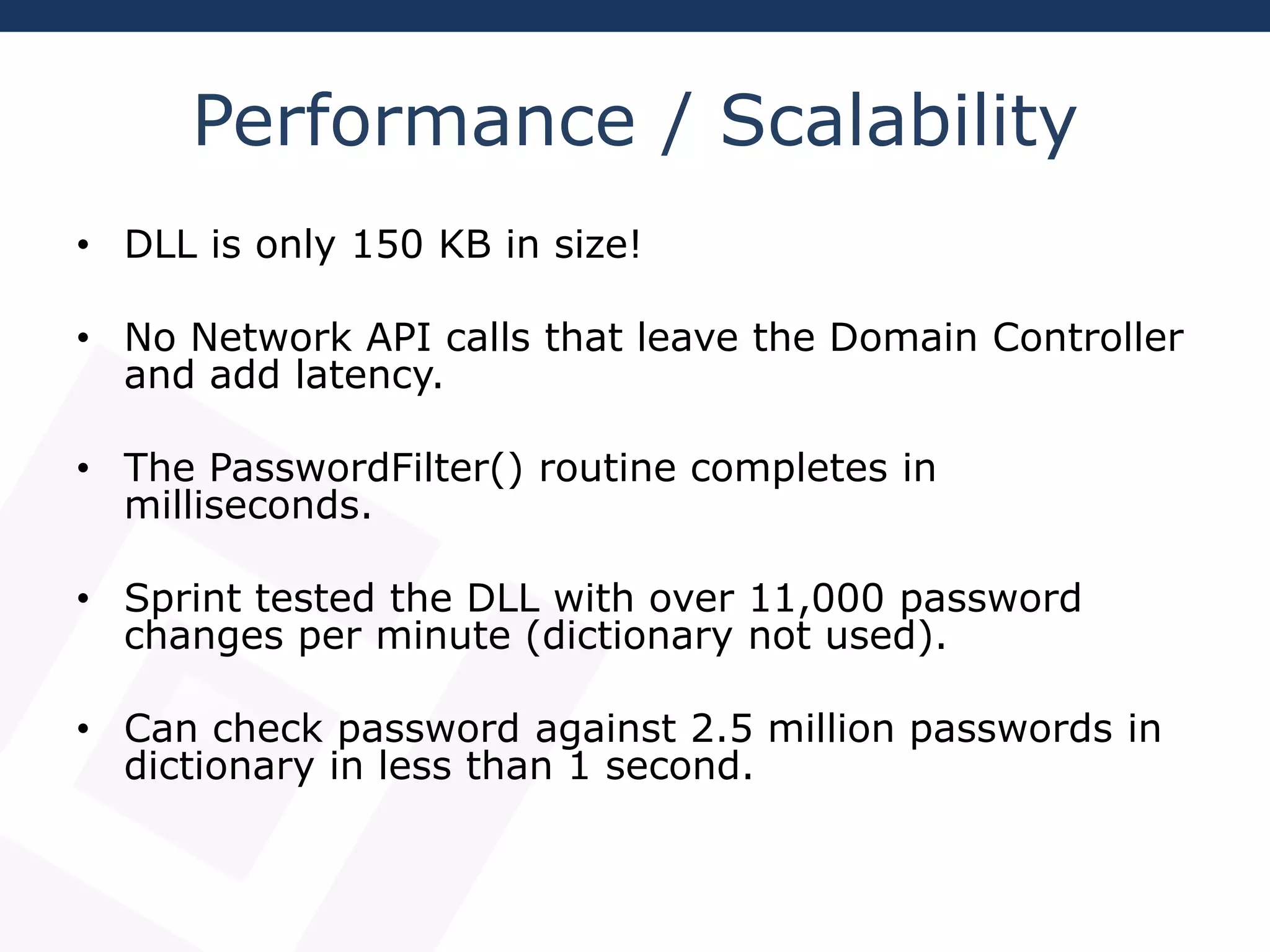 nFront Password Filter Overview | PPTX