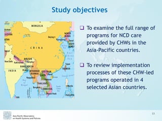 APO policy brief: Use of CHWs to manage and prevent NCDs: policy ...