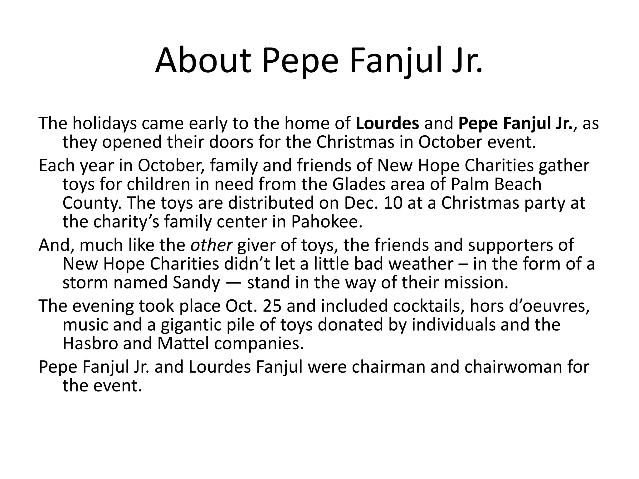 Pepe Fanjul Jr. | PPTX