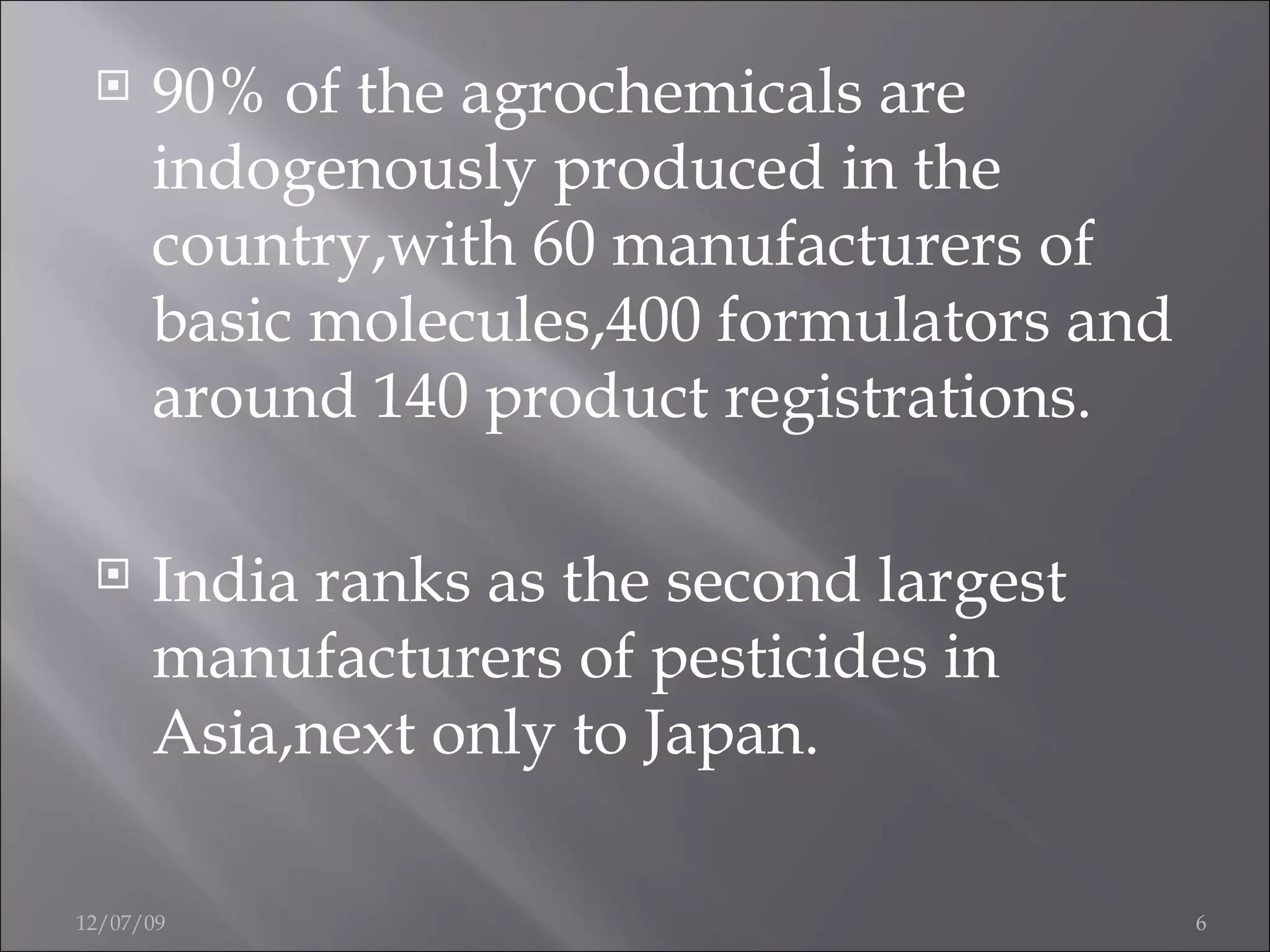 Demand & Supply of Agrochemical | PPT