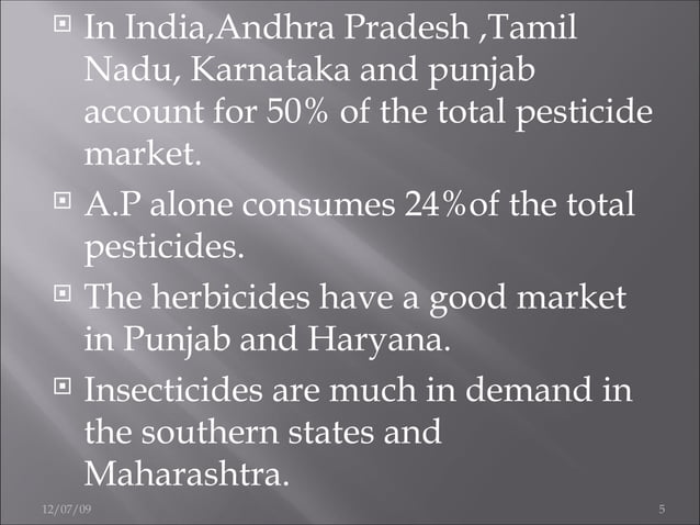 Demand & Supply of Agrochemical | PPT