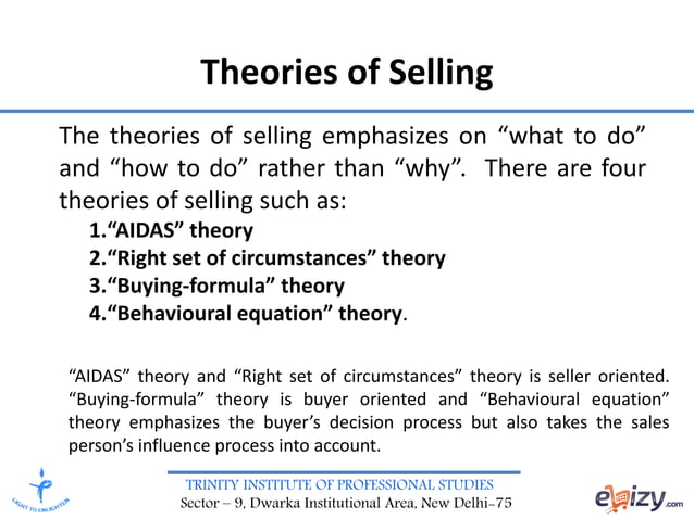 Theories of Selling | PDF | Sales | Business