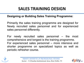 Sales Management- SALES TRAINING DESIGN | PDF
