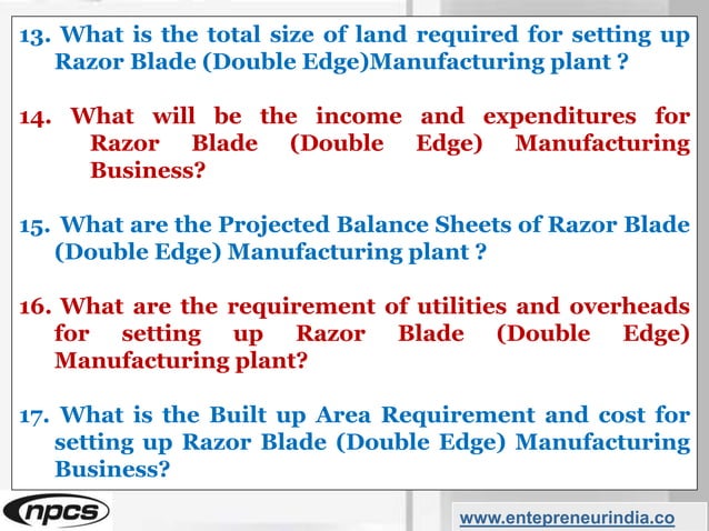 Production of Razor Blade (Double Edge) | PPT