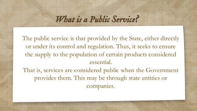 Slideshare public services | PPT