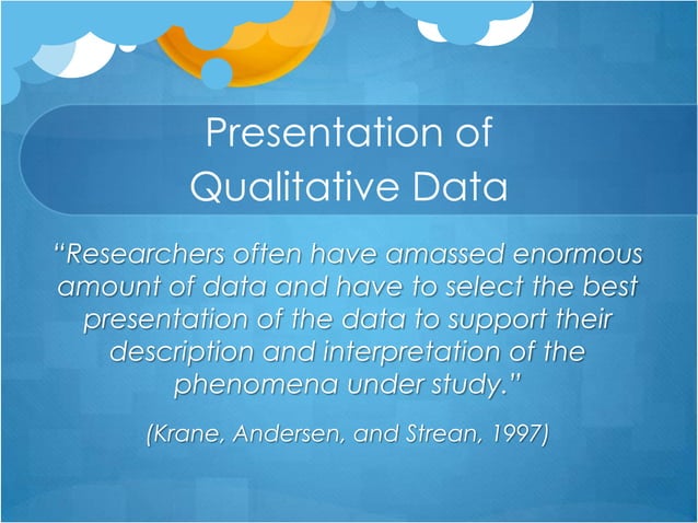 Slideshare Presentation of Qualitative Data | PPTX